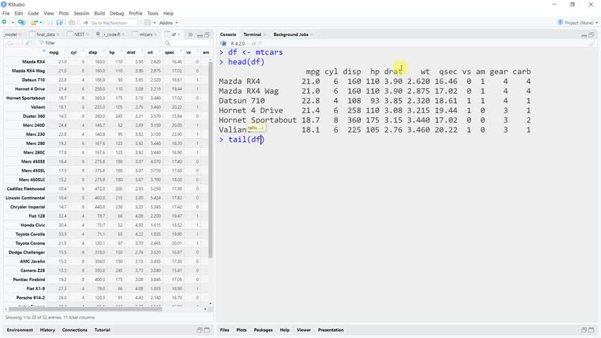working with dataframe in R | DataRockie
