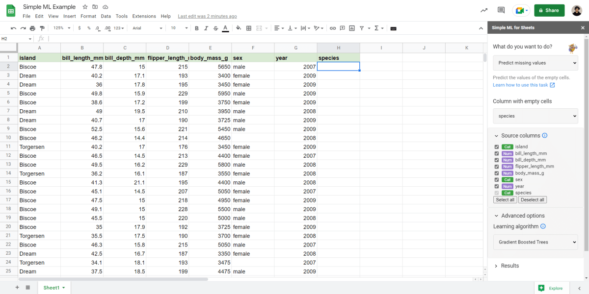รู้จักกับ Simple ML สร้างโมเดลง่ายๆแบบไม่ต้องเขียนโค้ดด้วย Google Sheets - DataRockie